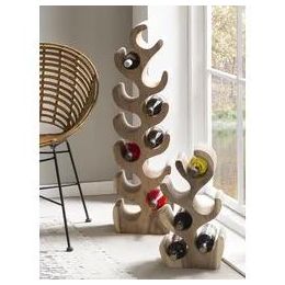 SIT-MÖBEL Weinregal SIT "Romanteaka", beige (natur), B:28cm H:50cm T:11cm, Massivholz, Regale