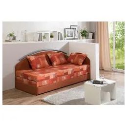 Schlafsofa Maintal, orange (terrakotta), B:198cm H:86cm T:84cm, Sofas