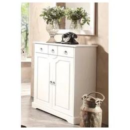 Kommode Home Affaire "Klera", weiß, B:81cm H:93cm T:37cm, Sideboards, Breite 81 cm, aus massiver Kiefer, FSC-zertifiziert