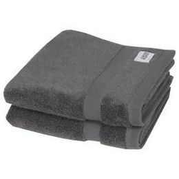 Schöner Wohnen Handtücher "Cuddly", grau (anthrazit), B:50cm L:100cm, Frotteevelours, Obermaterial: 100% Baumwolle, SCHÖNER WOHNEN-KOLLEKTION, Handtücher, schnell trocknende Airtouch-Qualität