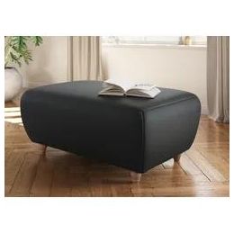 Polsterhocker Home Affaire "Boston", schwarz, B:107 H:47 T:74, Struktur (100% Polyester);Luxus-Microfaser Florence (100% Polyester);Chenille (100% Polyester);NaturLEDER (reines Rindsleder), Hocker, in 4 Bezugsqualitäten, auch in NaturLEDER