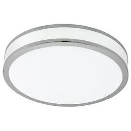 Eglo Deckenleuchte "PALERMO 2", weiß (weiß, chromfarben), 1, Ø 28cm H: 7cm, 1 Stk., Leuchten, Deckenleuchte, Stahl und Kunststoff, Farbe: Chrom, weiß