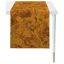 Tischläufer Apelt "5255 HERBSTZEIT, Herbstdeko, Herbst", braun, B:48cm L:140cm, Baumwolle, Tischdecken, Digitaldruck