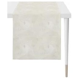 Tischläufer Apelt "1307 Loft Style, Jacquard", beige (natur, creme), B:43cm L:135cm, Polyester, Viskose, Tischdecken, Fleckschutz