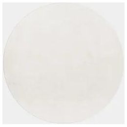 Hochflor-Teppich Ayyildiz TEPPICHE "POUFFY 5100", beige (cream), H:20mm Ø:160cm, Polyester, Teppiche, Läufer, weicher glatter Softflor, Kaninchen Fell Haptik, waschbar