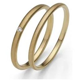 Trauring Firetti "Schmuck Geschenk Gold 375 Hochzeit Ehering "LIEBE" Gr. 58, gold (gelbgoldfarben), Fingerringe, Damen, 58, 0,02 SI = kleine Einschl&uuml;sse mit Brillant, Gelbgold 585, 2mm, Trauring, Made in Germany, wahlweise mit oder ohne Brillant