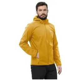 Softshelljacke Jack Wolfskin "BORNBERG HOODY", Herren, Gr. 3XL, braun (safflower), Softshell, Obermaterial: 100% Polyester, Jacken, Atmungsaktiv, leicht, Übergangsjacke