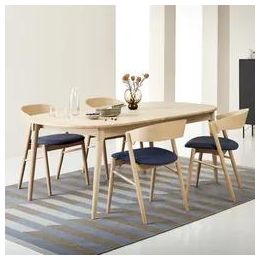 Esstisch HAMMEL FURNITURE "Findahl by Hammel Miro Designtisch", weiß (eiche natur weis geölt), B:184cm H:72cm T:106cm, Tische, 184x106 cm, aus massivem Eichenholz, mit Verlängerungsfunktion