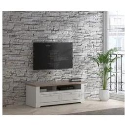 Lowboard FORTE "Iloppa", braun (schnee eiche, nelson eiche), B:145,2cm H:54cm T:55cm, FSC-zertifizierter Holzwerkstoff, Sideboards, TV-Board, TV-Schrank, Breite ca. 145 cm