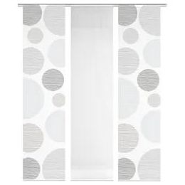 Schiebegardine Vision S "3ER SET BORDEN" Gr. 1, grau, B:60cm H:260cm, Polyester, Gardinen, HxB: 260x60, Schiebevorhang 3er Set Digitaldruck