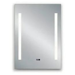 LED-Lichtspiegel Mirrors and More "Ilonka", weiß, neutral, B:50cm H:70cm, Glas, Spiegel, LED-Beleuchtung, integrierte Zeitanzeige