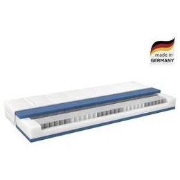 Taschenfederkernmatratze Malie "Big Star, 5 Zonen Matratze 90x200 cm, 140x200 cm & weitere Größen", weiß, B:100cm H:22cm L:210cm, Bezug (oben): 40% Polyamid, 38% Baumwolle, 22% Polyester. Bezug (unten): 40% Polyamid, 38% Baumwolle, 22% Polyester. Steppfüllung: 100% Polyester, Matratzen, 22 cm hoch, Matratze H2/H3/H4, ergonomisch, atmungsaktiv