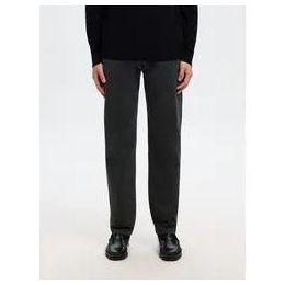 Straight-Jeans Selected HOMME "SLH196-STRAIGHT BEN KORI JEANS NOOS", Herren, Gr. 34, Länge 32, blau (schwarz denim detail:201), Denim/Jeans, Obermaterial: 99% Baumwolle, 1% Elasthan, unifarben, straight fit, Jeans