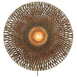 GOOD & MOJO Wandleuchte "Bali", beige (natur), Ø 87cm H: 87cm, Leuchten