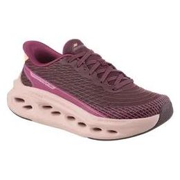 Slip-On Sneaker Skechers "MAX CUSHIONING GLIDE-STEP-SAPPHIRE", Damen, Gr. 41, burgunderrot, Lederimitat, Mesh, Schuhe, Laufschuh, Trainingsschuh mit dämpfender Glide Step Sohle