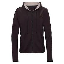 Trainingsjacke WINSHAPE "Functional Comfort Jacket J008C", Damen, Gr. M, espresso, cappuccino, 85% Polyester, 15% Elasthan, ohne Ausschnitt, Jacken Trainingsjacke, mit Ton-in-Ton-Farbakzent