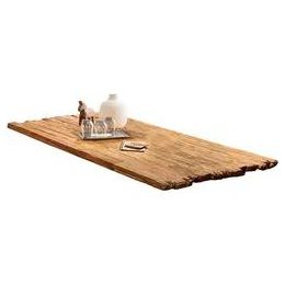 SIT-MÖBEL Tischplatte SIT, beige (natur), B:240cm H:5cm T:100cm, Massivholz, Tischplatten, mit Bruchkante an den kurzen Seiten