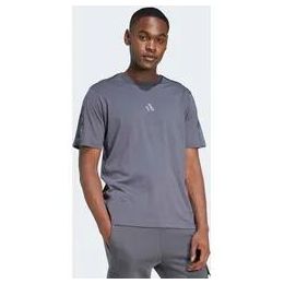 T-Shirt Adidas SPORTSWEAR "M SEA AOP T", Herren, Gr. S, bunt (grau six, multicolor, grau six), Obermaterial: 100% Baumwolle, Rundhals, Shirts
