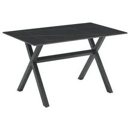 Esstisch OTTO HOME "Cazie", schwarz, B:120cm H:76cm T:80cm, Tische, aus Sicherheitsglas mit drehbarer Tischplatte und verstellbaren Füßen