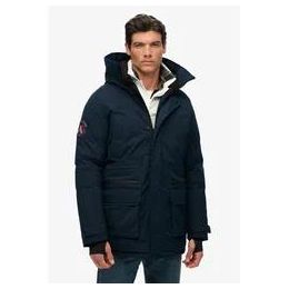 Steppjacke Superdry "City Padded Parka Jacket", Herren, Gr. 3XL, midnight navy, Web, Obermaterial: 51% Elastomultiester, 49% Polyester, unifarben, loose fit, Jacken