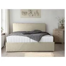 Polsterbett Collection AB "Romo erhältlich in der Breite 180x200cm", beige, B:202cm H:116cm L:215cm, Betten, 3 Varianten: Rahmen, Lattenrost oder Komplett-Set mit King-Matratze