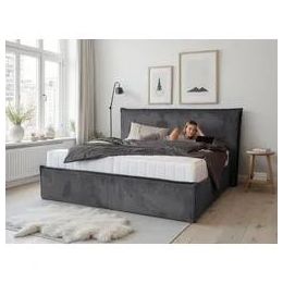 Polsterbett Collection AB "Marla erhältlich in der Breite 180x200cm, mit Cordstoff bezogen", anthrazit, B:207cm H:118cm L:215cm, Betten, wahlweise mit Lattenrost und King-Matratze (28cm), Topseller