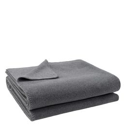 Zoeppritz Fleecedecke Soft-Fleece, Grau, Textil, Uni, 160x200 cm, Textiles Vertrauen - Oeko-Tex&reg;, Kettelrand, pflegeleicht, Wohntextilien, Decken, Fleecedecken