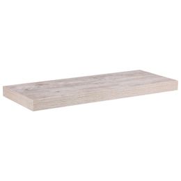 CARRYHOME Wandboard, Wei&szlig;, Eiche, Holzwerkstoff, 60x3.8x23.5 cm, Wohnzimmer, Regale, Wandboards