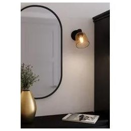 Eglo Deckenspot "COSLADA Wandstrahler, Stahl, E27, Wohnzimmerlampe, Flurlampe, Lampe", schwarz (schwarz schwarz, messing), 1, Ø 0cm H: 20cm, 1 Stk., Leuchten, Spot, L13 x H20 x AL17 cm, schwarz, 1X40W exkl., Wandlampe