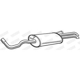 WALKER Endschalldämpfer für SKODA VW SEAT 1J523609BB 1J5253609R 1J5253609Q 23477