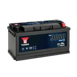 Yuasa YBX9000 - AGM 12V 95Ah 850A Starterbatterie für SKODA VW KIA SEAT LAND ROVER AUDI MERCEDES-BENZ JAGUAR ROLLS-ROYCE PORSCHE VOLVO BMW OPEL NISSAN