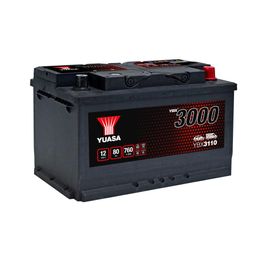 Yuasa YBX3000 - SMF 12V 80Ah 760A Starterbatterie für SKODA VW SEAT LAND ROVER AUDI JAGUAR PORSCHE VOLVO OPEL NISSAN BMW RENAULT VAUXHALL FORD CHRYSLE