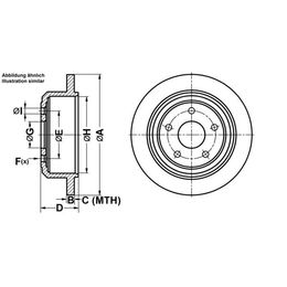 ATE Bremsscheibe 24.0112-0193.1 hinten rechts links voll 316mm f&uuml;r JEEP 52060147AA 052060147AA