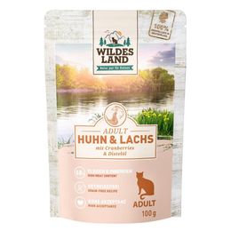 12x100 g Wildes Land Huhn und Lachs mit Cranberries