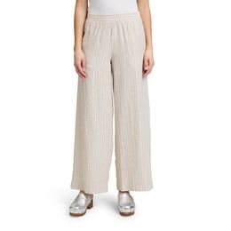 Cartoon Damen Leinenhose "Damen Nadelstreifenhose mit Taschen"nature, silber, Gr. 36, Leinenmischung, Obermaterial: 53% Leinen, 45% Viskose, 2%