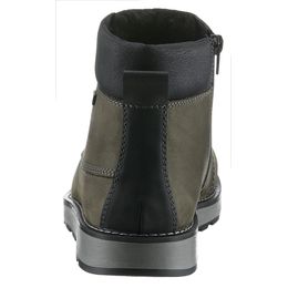 Winterboots Rieker, Herren, Gr. 41, schwarz (khaki, schwarz), Lederimitat, Nubukleder, Schuhe, Stiefelette, Outdoorboots mit wasserabweisender RiekerTEX-Membran
