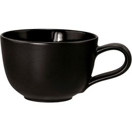 Espressotasse Seltmann Weiden "Liberty - Velvet Black", schwarz, H:4,6cm Ø:7cm, Porzellan, Trinkgefäße, Espressoobertasse 0,09 l