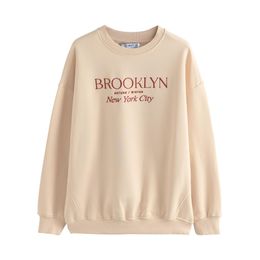 next Sweatshirt Damen Gr&ouml;&szlig;e XXL beige / bordeaux