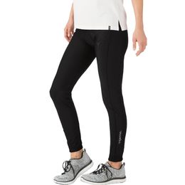 Trainingshose TRIGEMA "TRIGEMA Lange Radler-Hose angeraut", Damen, Gr. S, US-Gr&ouml;&szlig;en, schwarz, 92% Polyester, 8% Elasthan, Hosen Trainingshose