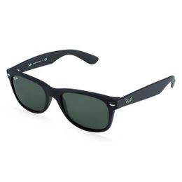 Ray-Ban RB 2132 NEW WAYFARER | Unisex-Sonnenbrille | Fassung: Vollrand, Quadratisch, Propionat, Schwarz Matt | Glasfarbe: G15