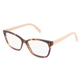 Prada PR 15ZV Brille Damen | Fassung: Vollrand, Eckig, Havanna Beige