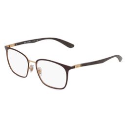 Ray-Ban RX6486 Brille Unisex | Fassung: Vollrand, Quadratisch, Braun Gold
