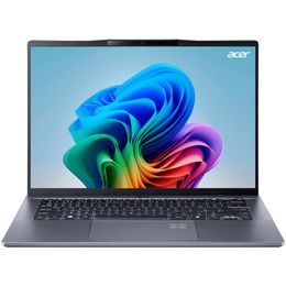 Acer Notebook »SFG14-01-X38D« 36, 83 cm / 14, 5 Snapdragon X Plus Adreno 1.000 GB SSD Steel Grey