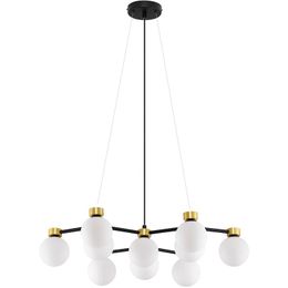 NOVA LUCE Pendelleuchte »OVALINO« G9 1 Stk. Schwarz / Gold
