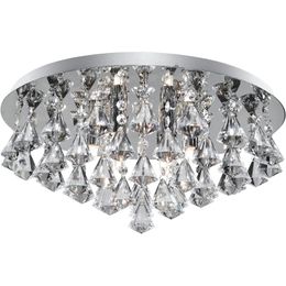 Searchlight Deckenleuchte &raquo;Hanna 6Lt Flush - Chrome Metal & Clear Crystal&laquo; G9 1 Stk.