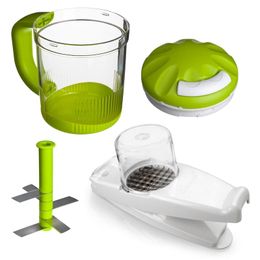 Genius Gemüse-Scheibenschneider »Nicer Dicer mit 14 Klingen inkl. Twist N Joy, Set 6tlg« Super handlich und immer im Einsatz, inkl. 625 ml Behälter...