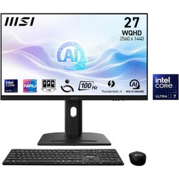 MSI All-in-One PC »Modern AM273QP AI 1UMG-220DE« Schwarz 5x USB-A 3.2, 1x USB-C, 3x HDMI, 1x Card Reader, 1x LAN, 1x Audio, 1x 2.5” Schacht