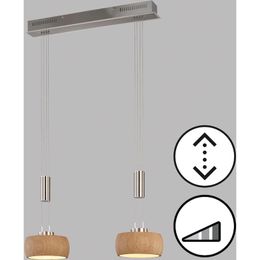 Fischer und Honsel FISCHER & HONSEL Pendelleuchte »Shine-Wood« LED-Modul 1 Stk. made in Germany, langlebige LED, dimmbar nickelfarben/holz