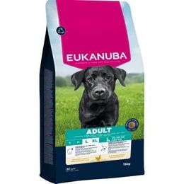 eukanuba Trockenfutter Hund, Adult, groß, Huhn 2x15 kg