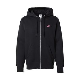 Nike Sportswear Zip-Up Hoodie 'CLUB' male Black size XXL